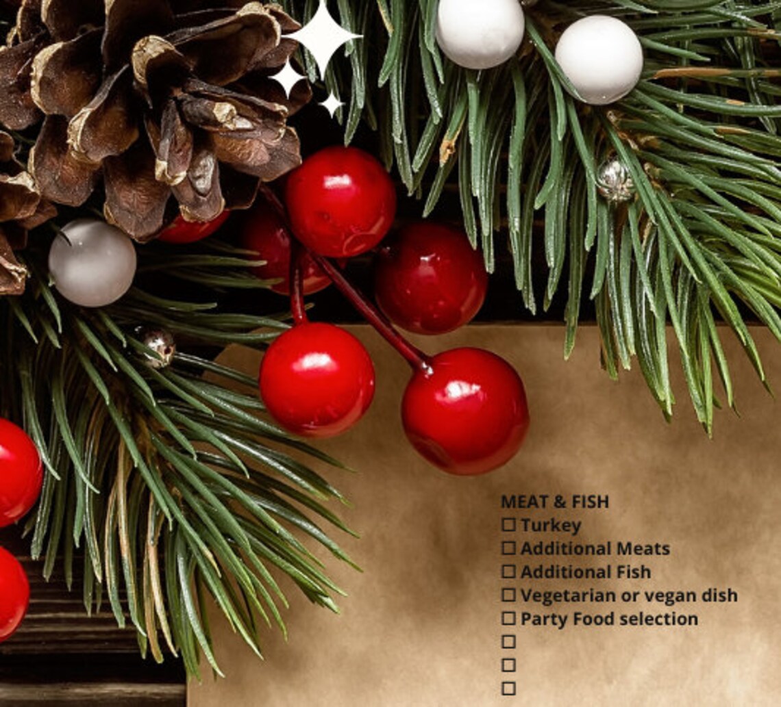 Ultimate Christmas Food Shopping List UK - Etsy