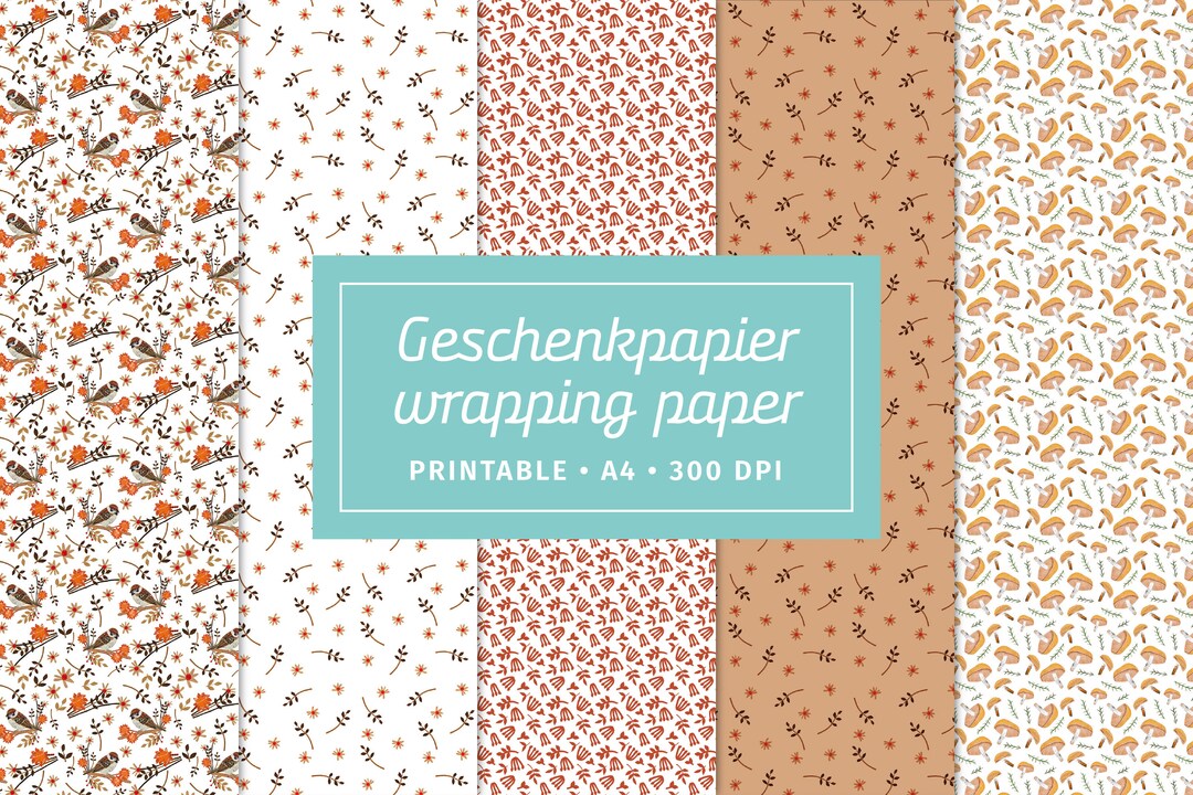 Printable Wrapping Paper A4 - Etsy