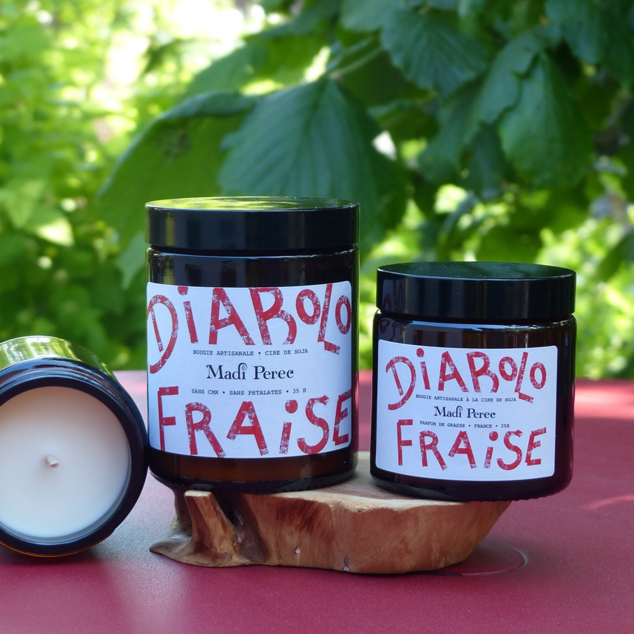 Bougie Artisanale Diabolo Fraise Bougie à La Cire De Soja Et - Etsy