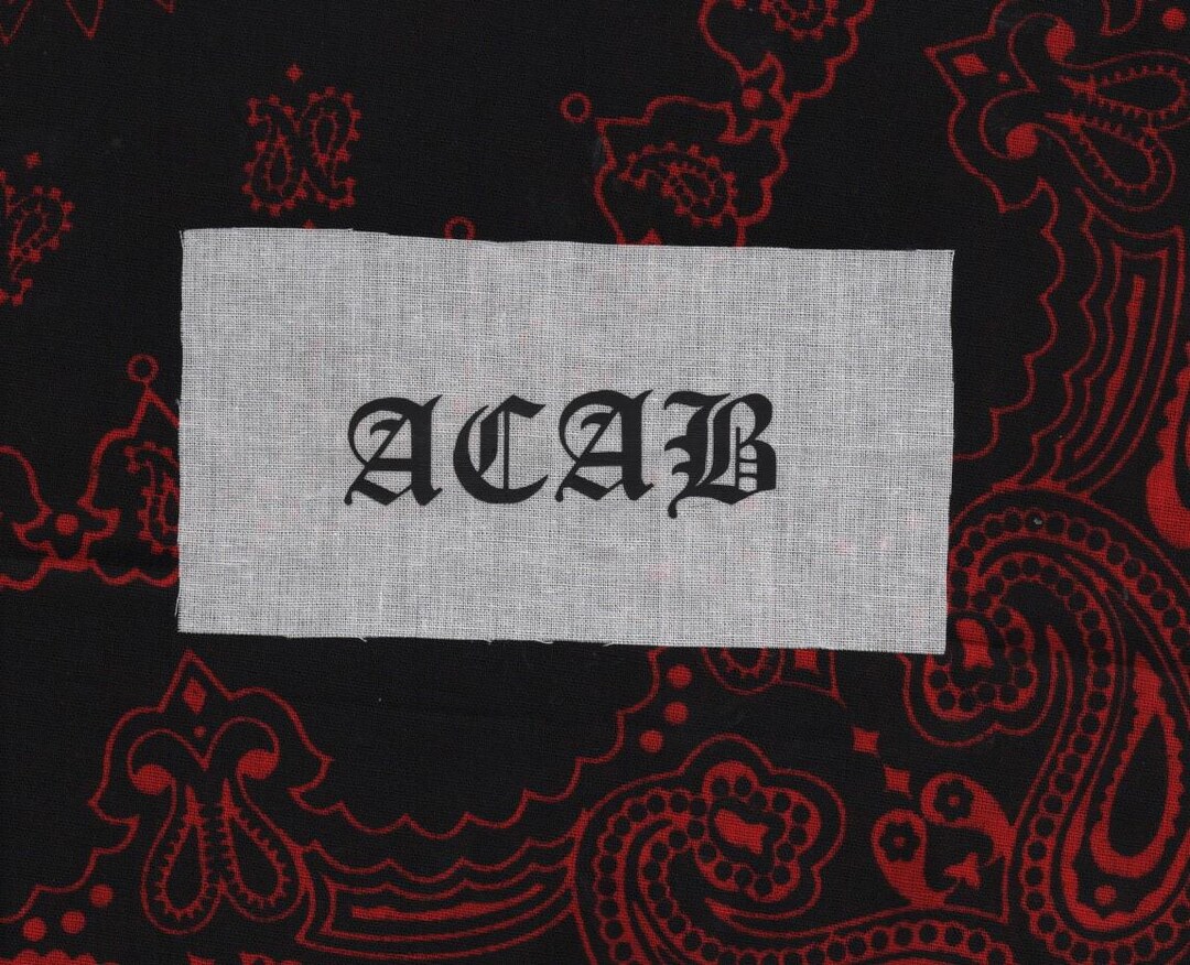 ACAB Patch, Punk Patch, Gothic Text - Etsy