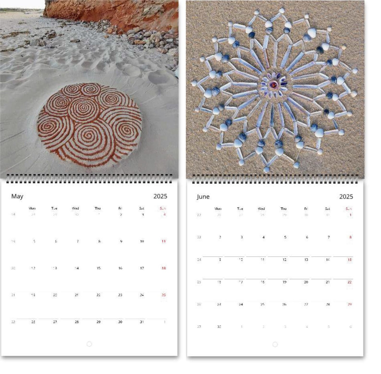 US & CANADA Wall Calendar 2025 Landart Nature Earth Art Land Art - Etsy