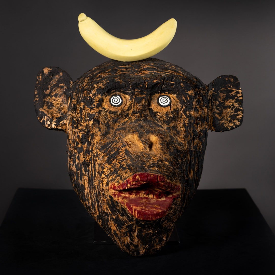 Monkey, Monkey Wood, Monkey Head, Monkey Art, Monkey Sculpture ...