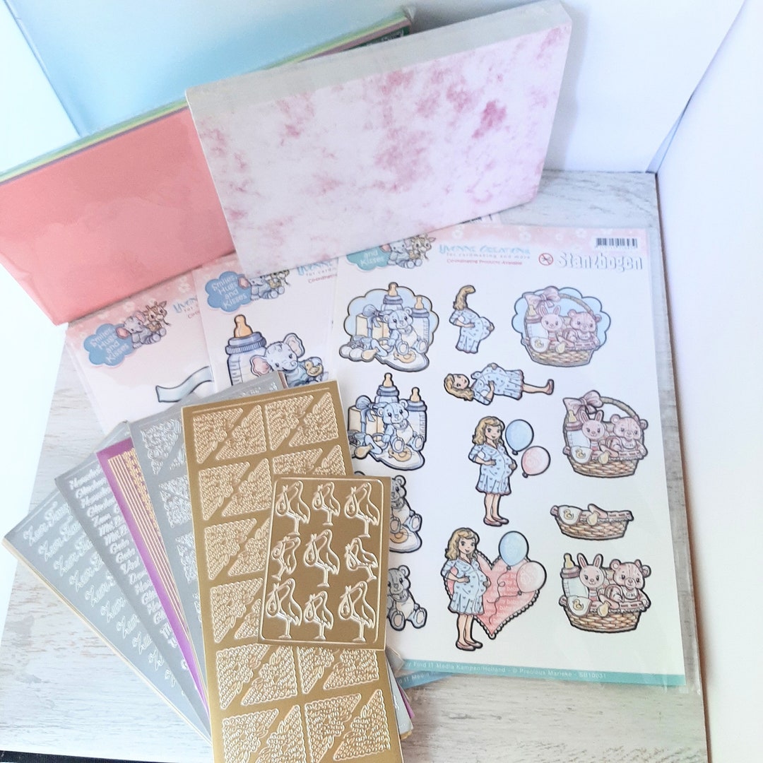 3 D Handicraft Set Large Set Theme: Birth / Baptism Sticker - Etsy