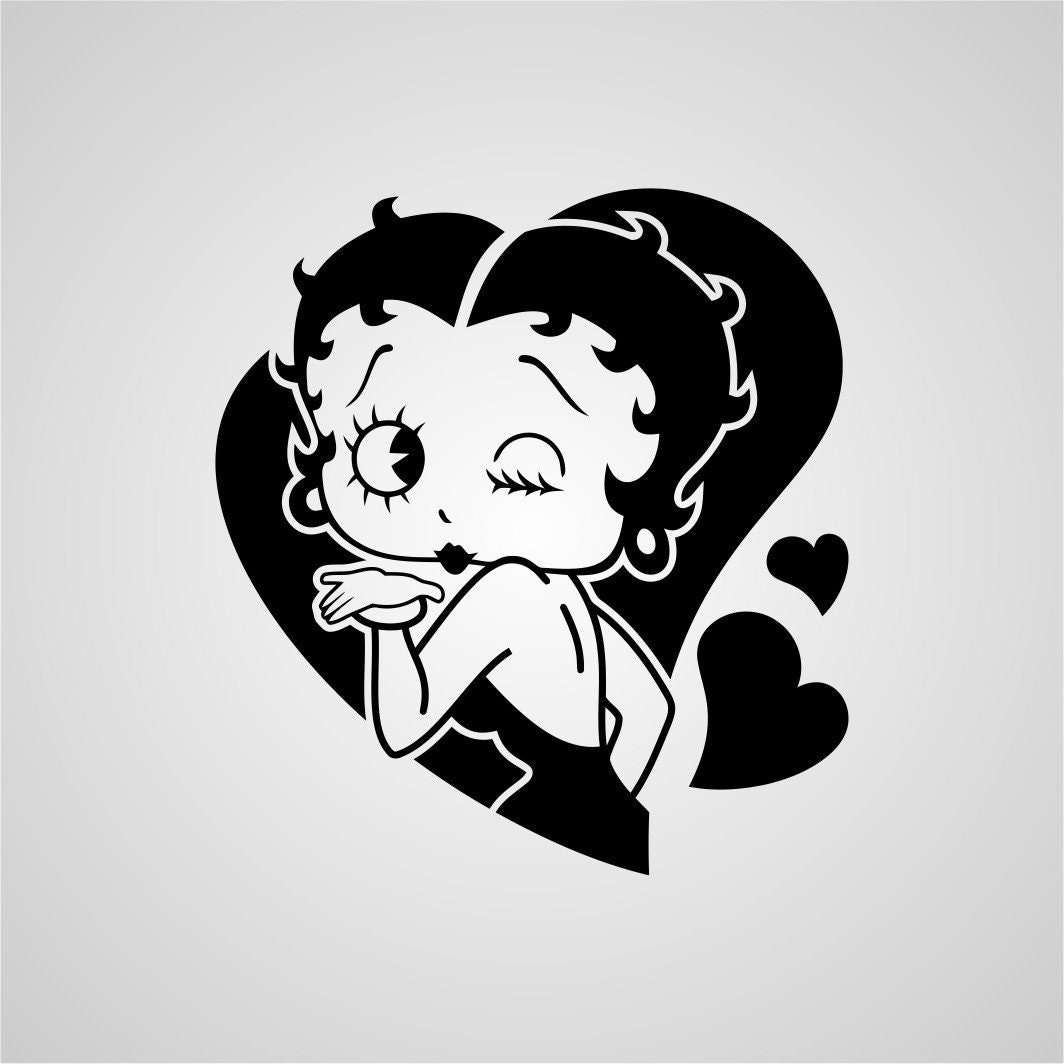 Bettyboop Heart SVG - Etsy