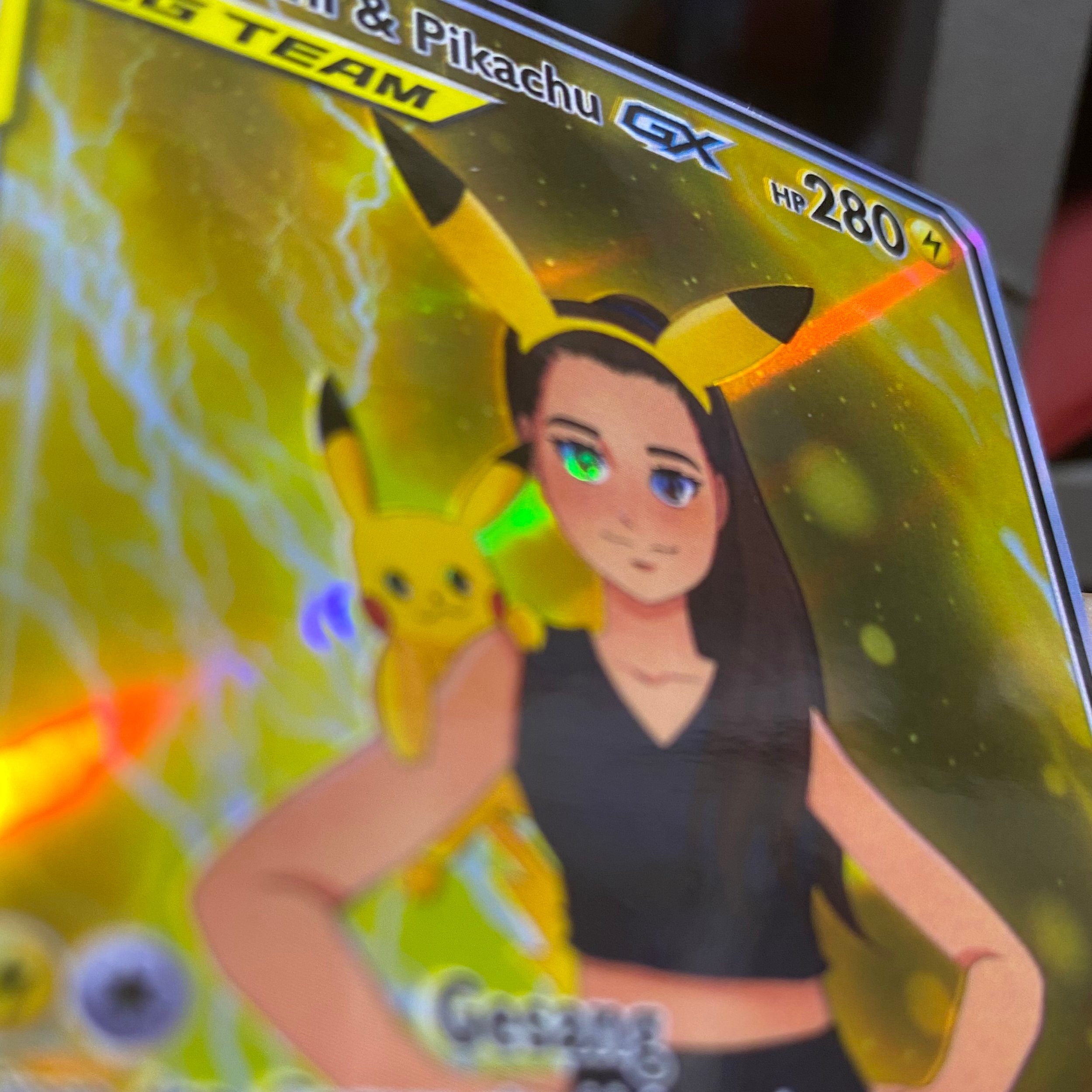 Custom Holo Pokemon Tag Team Card Personalized Pokemon, Couples ...