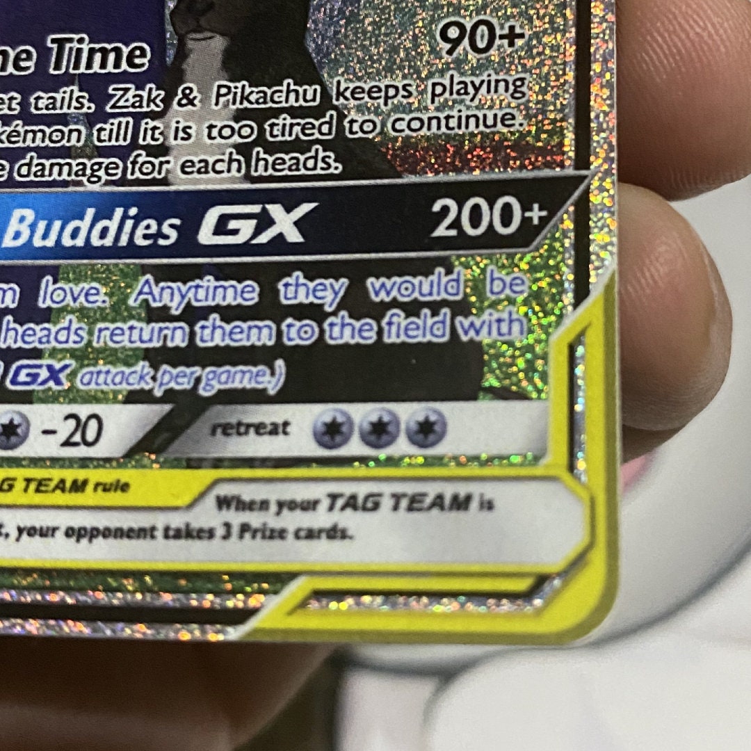 Custom Holo Pokemon Tag Team Card Personalized Pokemon, Couples ...
