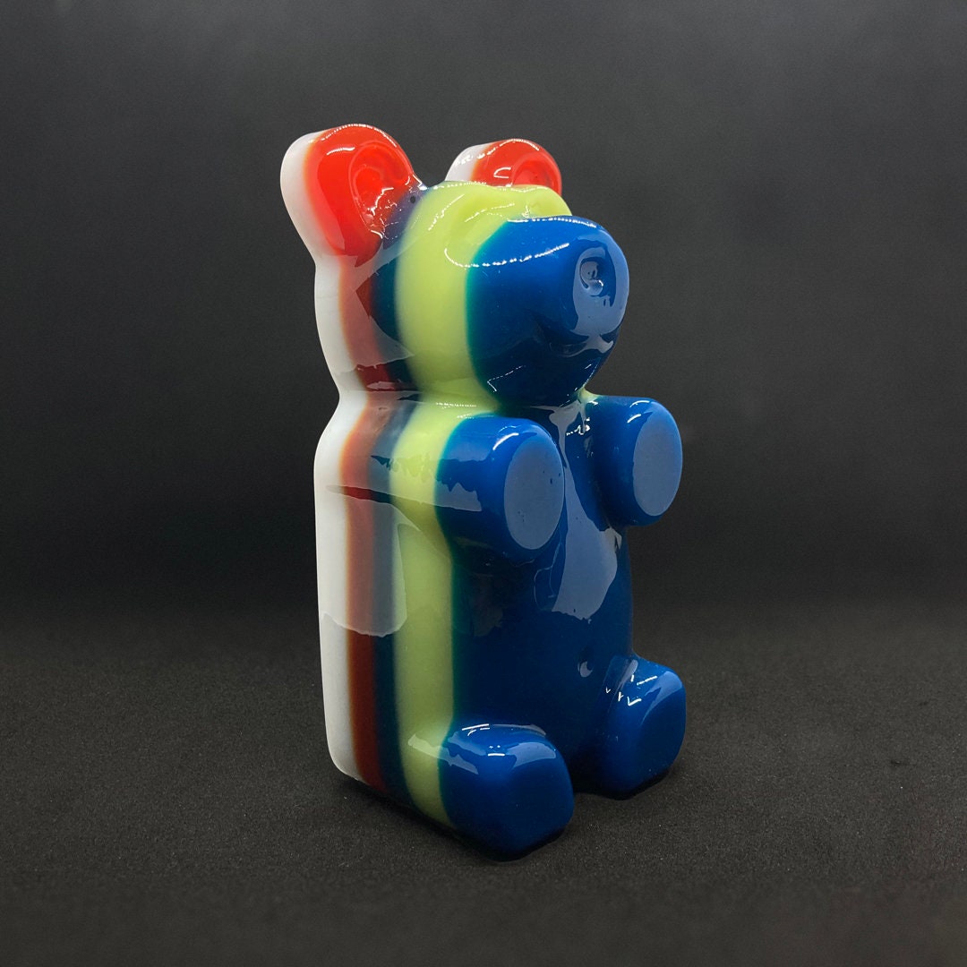 Giant Striped Gummy Bear Resin Statue & Bookend Colorful, Bright, Fun ...