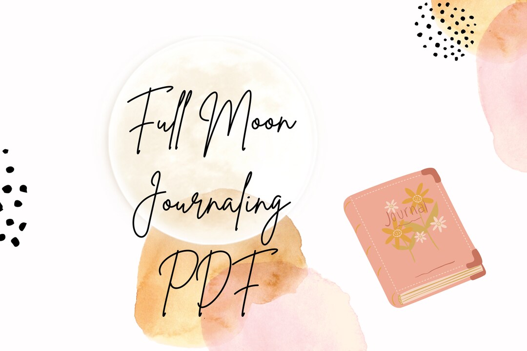 Full Moon Journaling PDF Instant Download Digital Download - Etsy