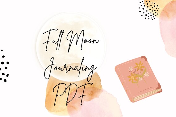 Full Moon Journaling PDF Instant Download Digital Download - Etsy