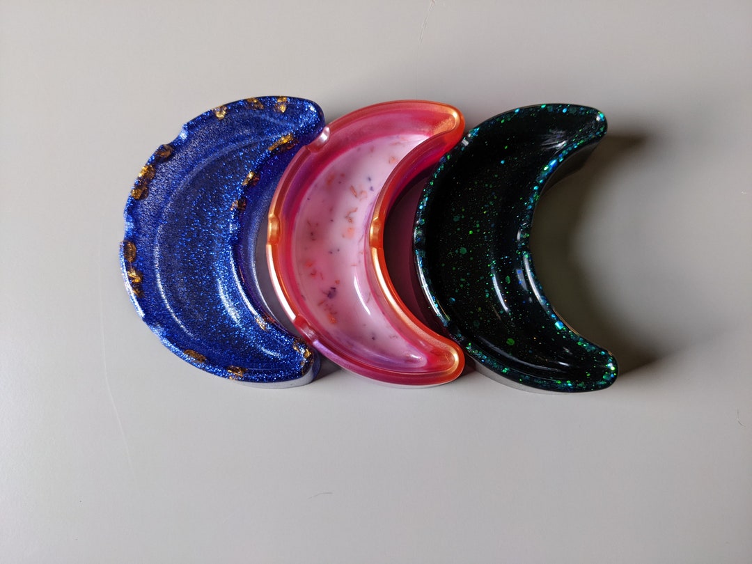 Crescent Moon Trays, Moon Shaped Trays, Trinket Dish, Jewelry Dish ...