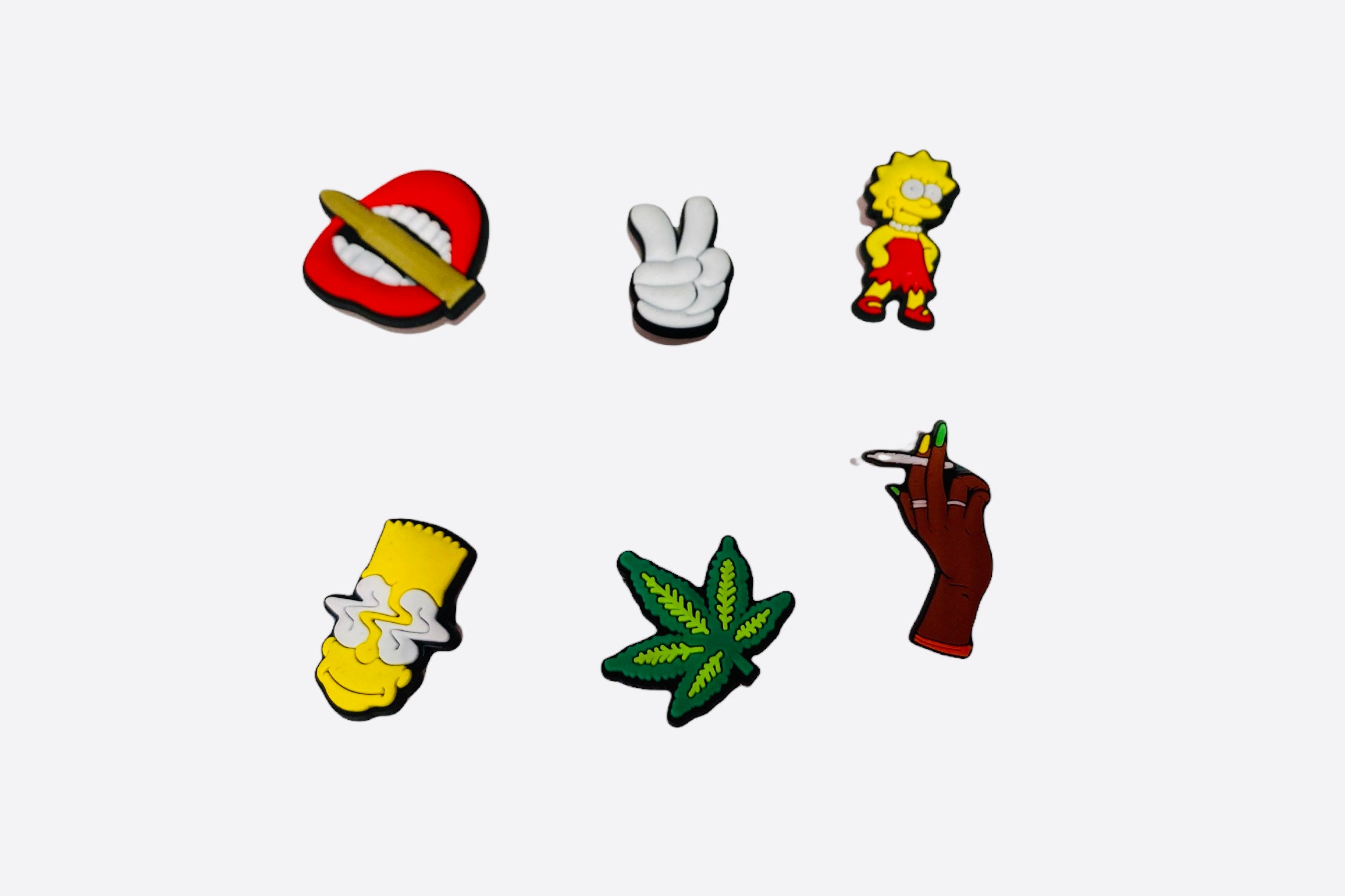 420 Charm Set Bart Simpson Lisa Simpson Croc Accessories - Etsy