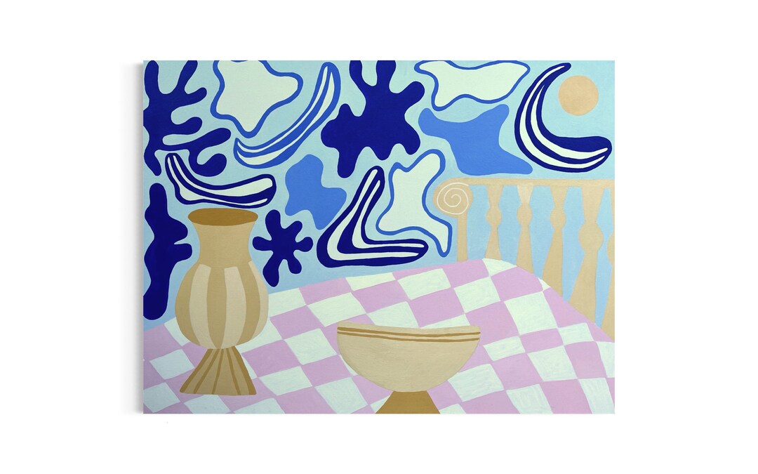 Art Greek Modern Art Still Life Abstract Original Acrylic Painting ...