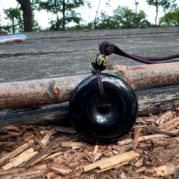 Obsidian Necklace - Etsy