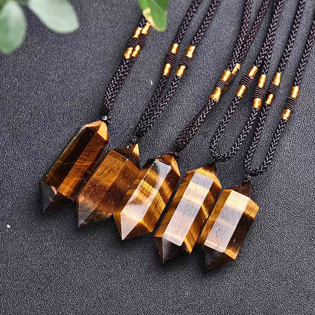 Tiger's Eye Necklace Natural Tiger's Eye Pendant - Etsy
