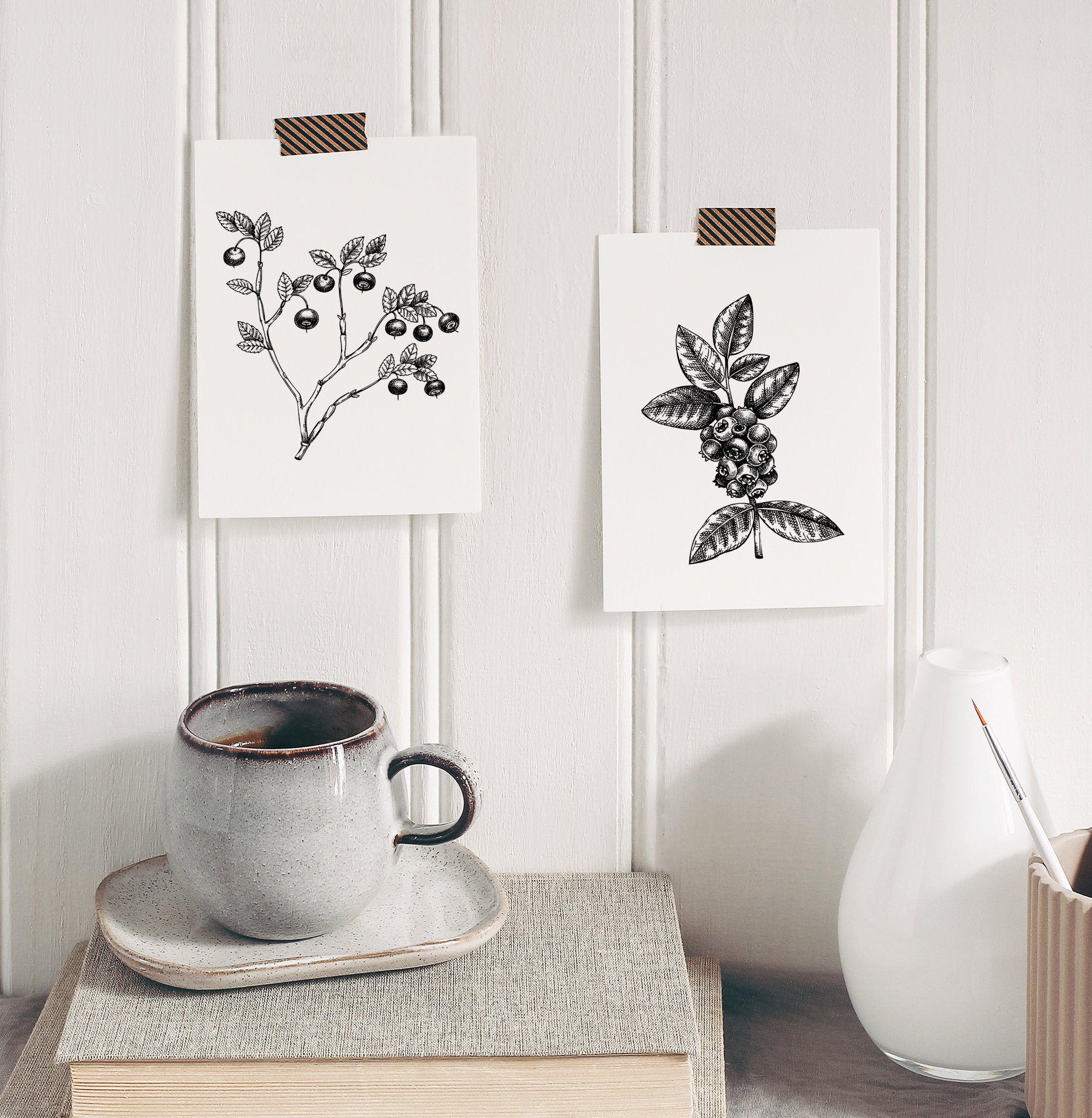 Berries SVG Files, Fruit Plant Vector Graphics, Botanical SVG, Food ...