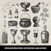 Kitchen Witch Clipart: Witchcraft Decor, Vintage Halloween, Hand Drawn ...