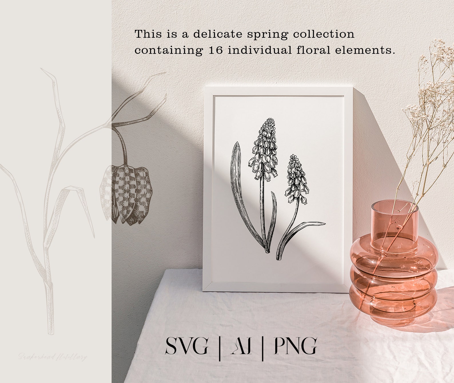 Spring PNG, Wild Flowers SVG, Wildflower Clipart, Vintage Easter ...