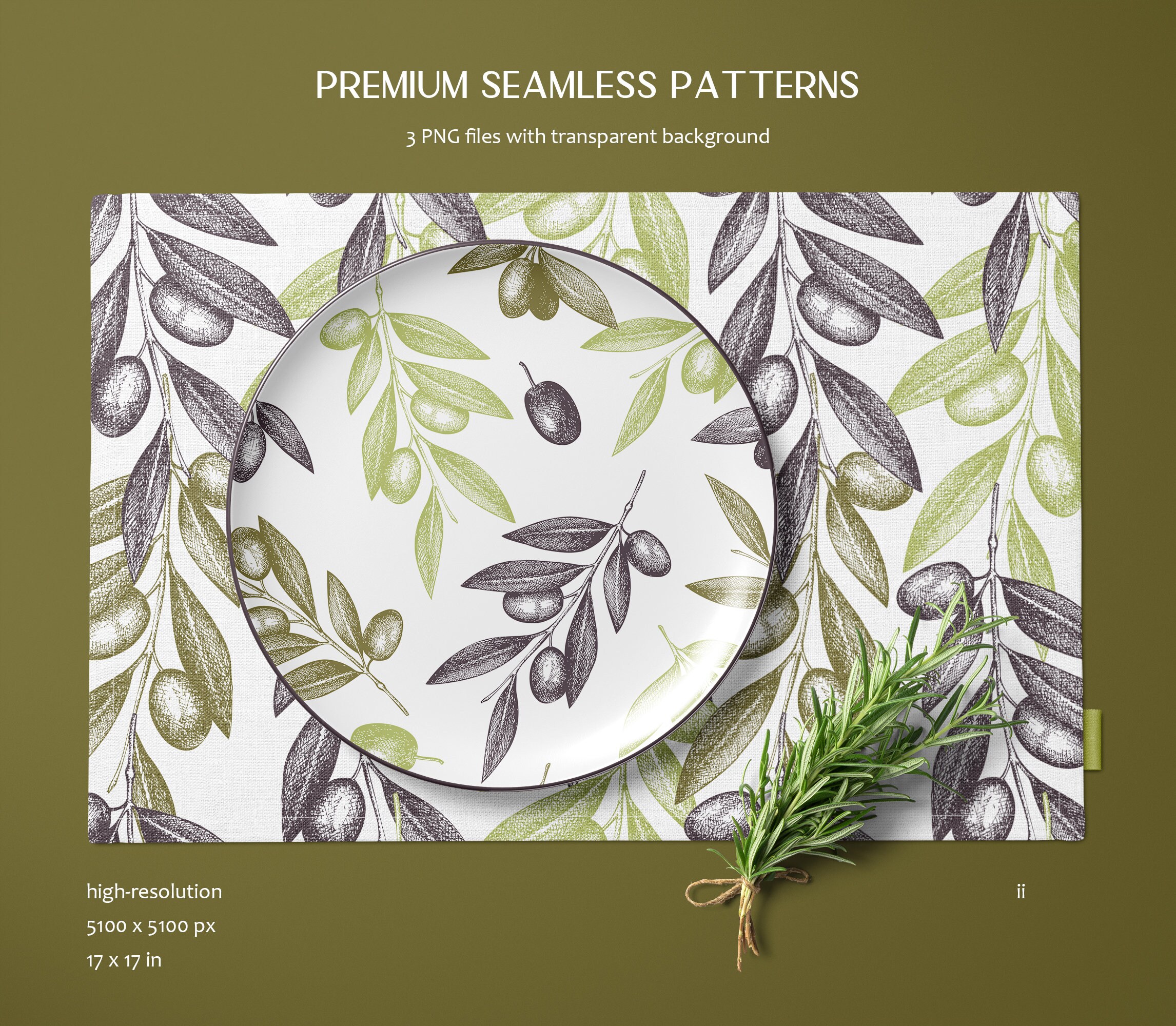 Olive Tree Seamless Pattern PNG, Olive Branches Vintage Pattern, Food ...