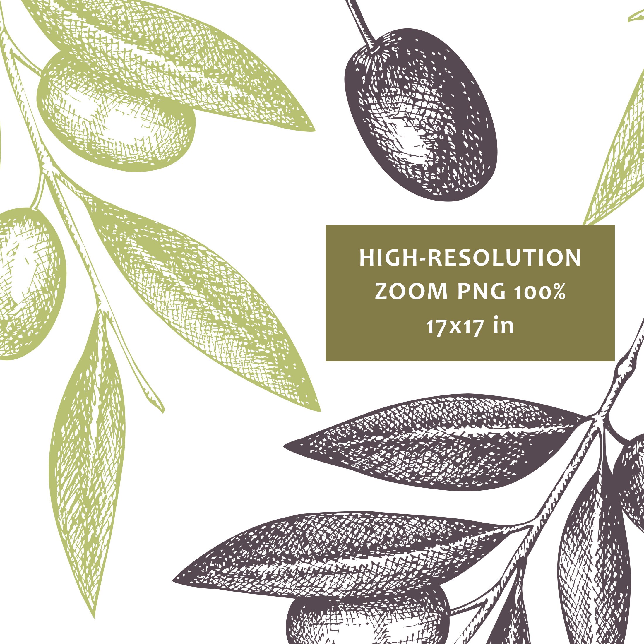 Olive Tree Seamless Pattern PNG, Olive Branches Vintage Pattern, Food ...