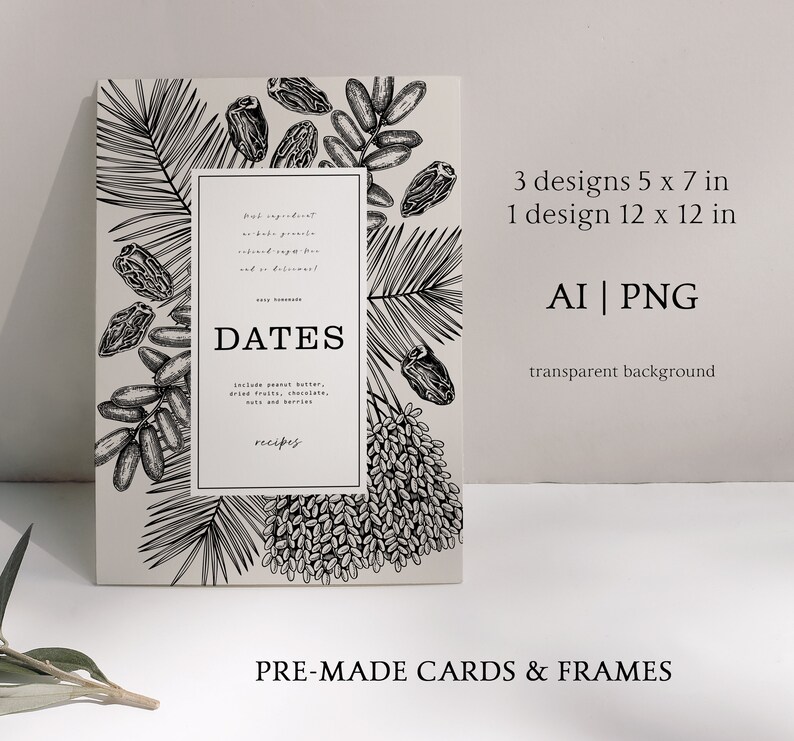 Date Palm Tree SVG Files, Exotic Plant Vector, Tropical Sketch, Healthy ...