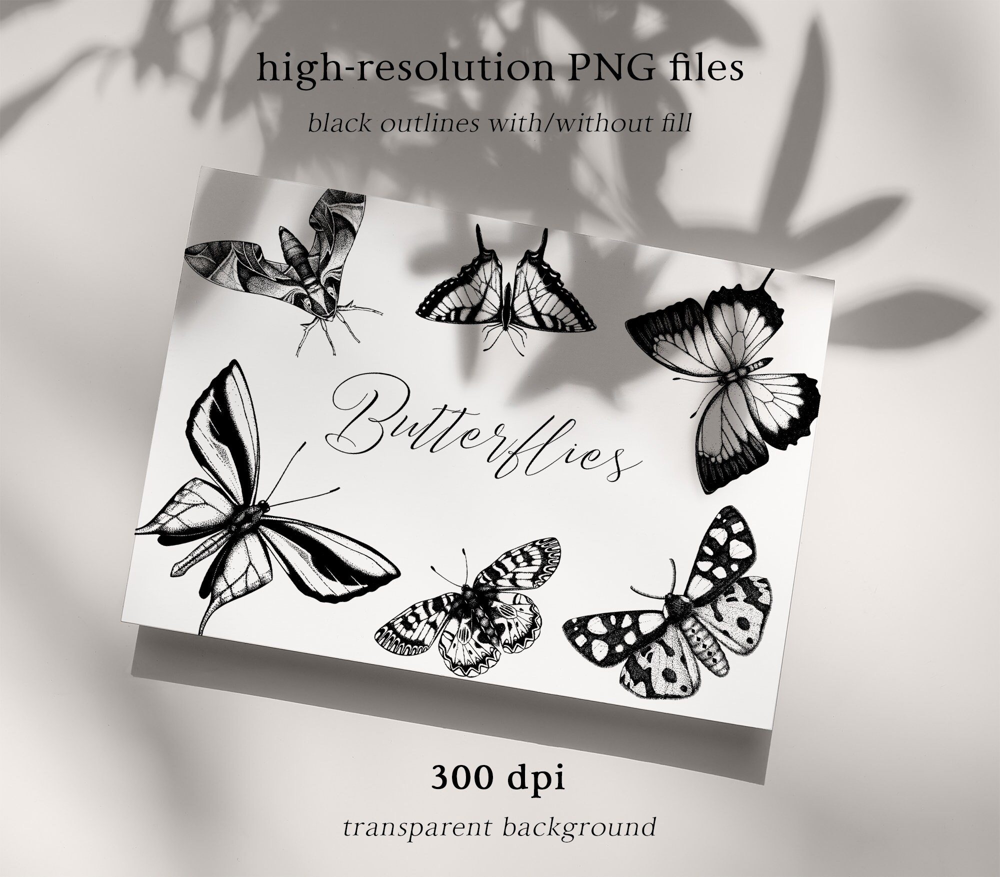 Butterfly SVG, Vintage Insect Print, Butterflies Clipart, Hand Drawn ...