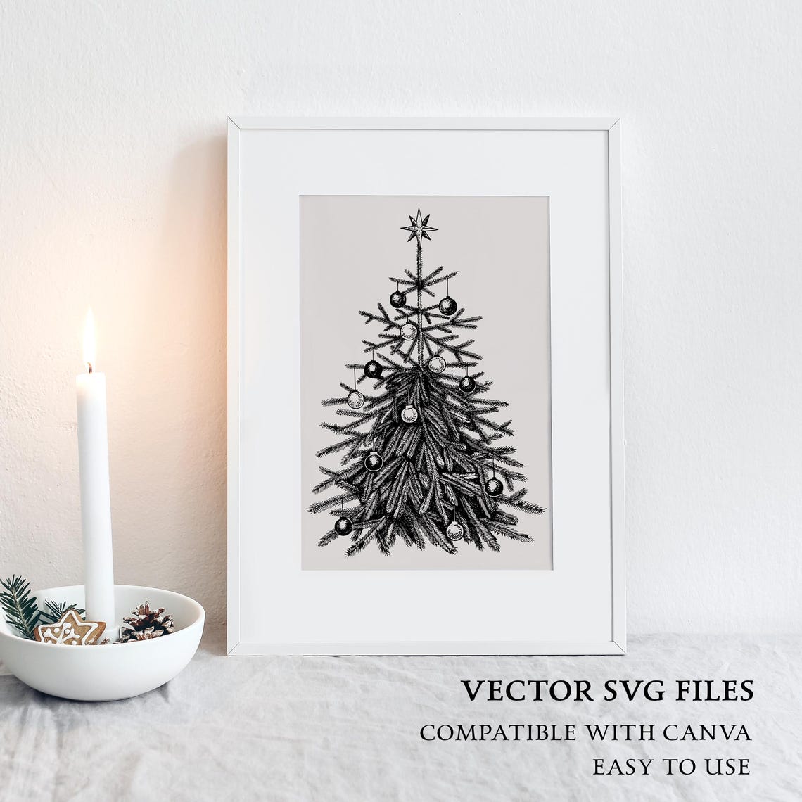 Retro Christmas Clipart: Hand-drawn Holiday Designs, Winter SVG, PNG ...