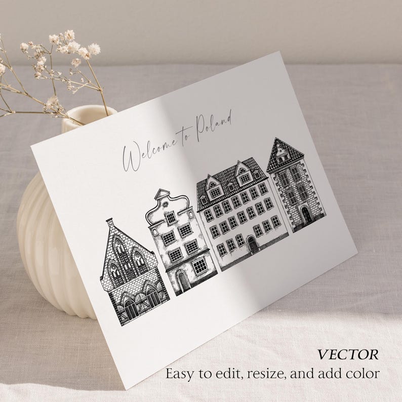 Hand Drawn House Sketch, Architecture Print, Urban Sketching, Vintage ...