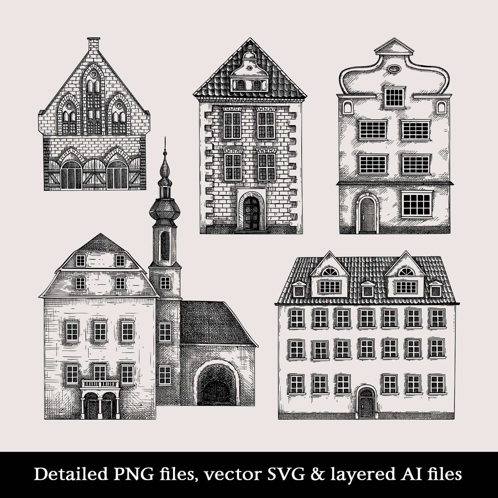 Hand Drawn House Sketch, Architecture Print, Urban Sketching, Vintage ...