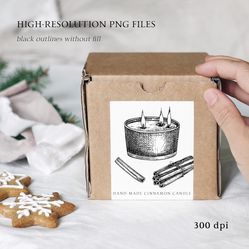 Retro Christmas Clipart: Hand-drawn Holiday Designs, Winter SVG, PNG ...