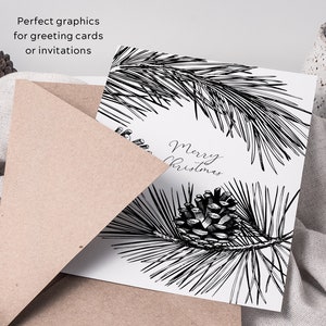 Hand Drawn Pine Tree Vector Files, Pine Cone Vintage Sketch Art ...