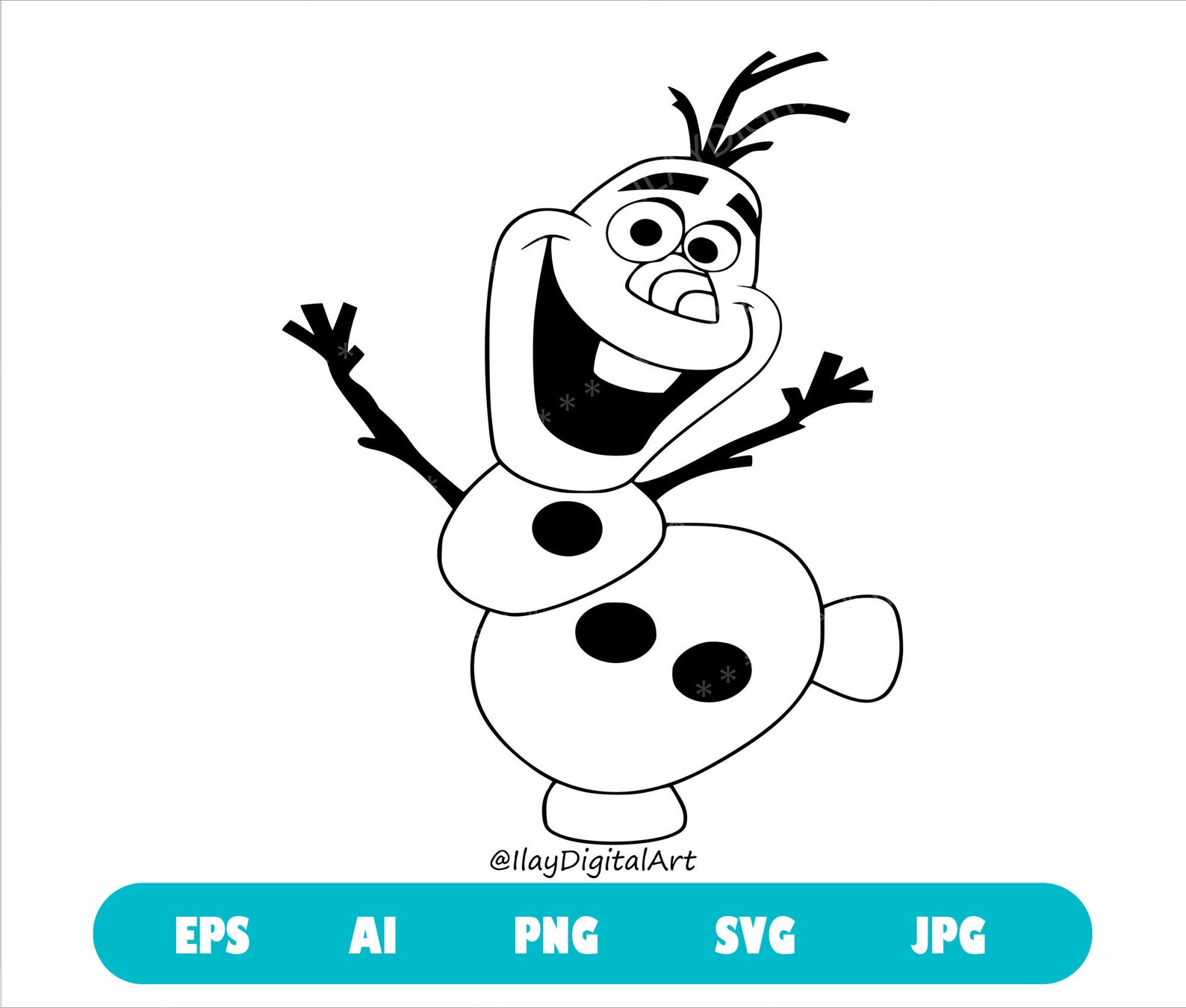 Olaf Svg Olaf Svg File Olaf Png Olaf Eps Cricut Frozen | Etsy Polska