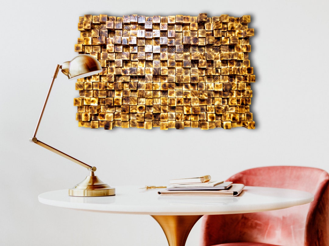 Wood Sound Diffuser Wall Art Decor, Minimalist Modern Office Decor ...