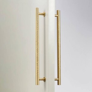 Matt Bras Metal Long Door Handles Large Metal Bar Pulls Modern Cabinet ...