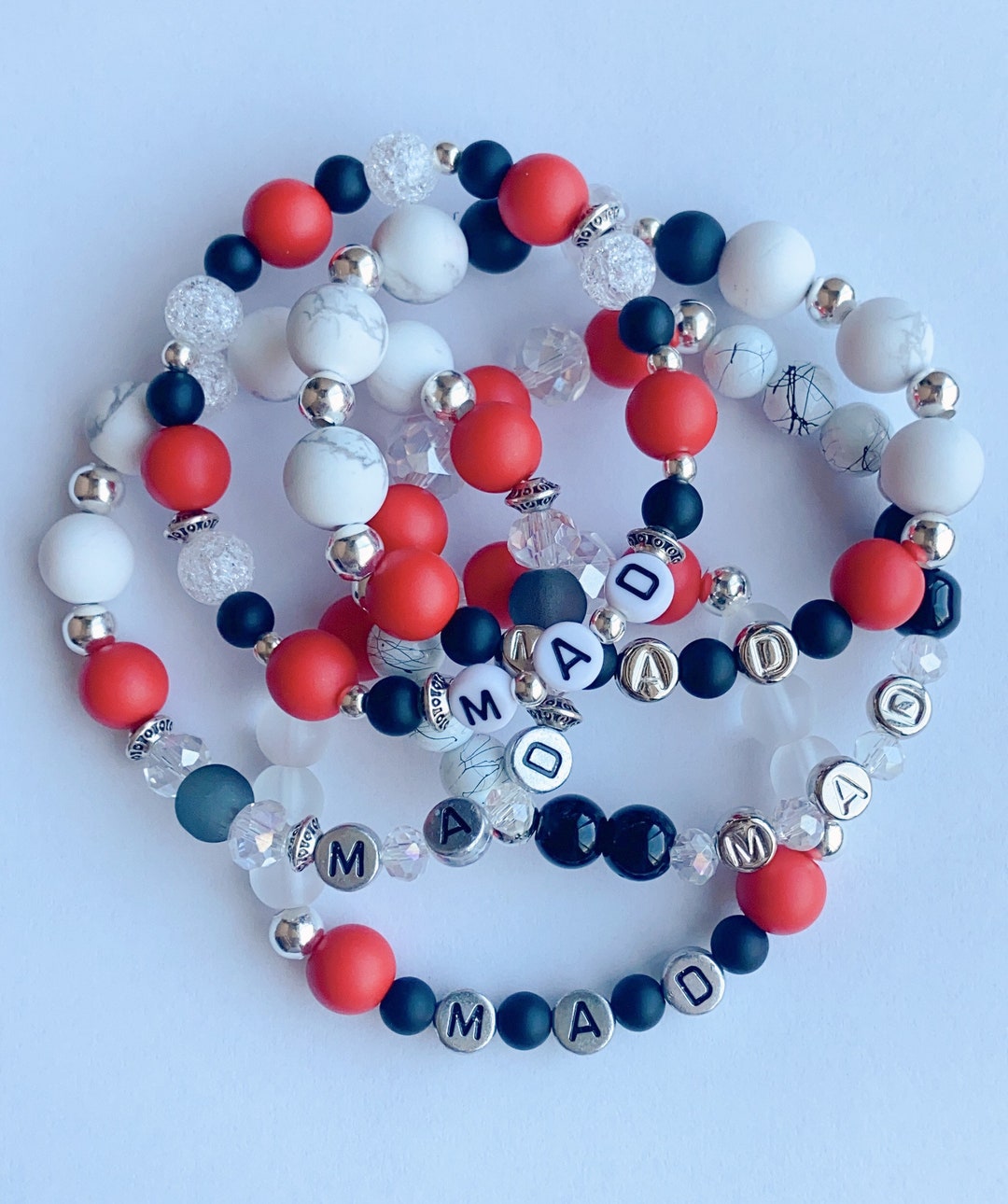 Personalized Team Bracelets, Company Name Team Name, Inspirational Word ...