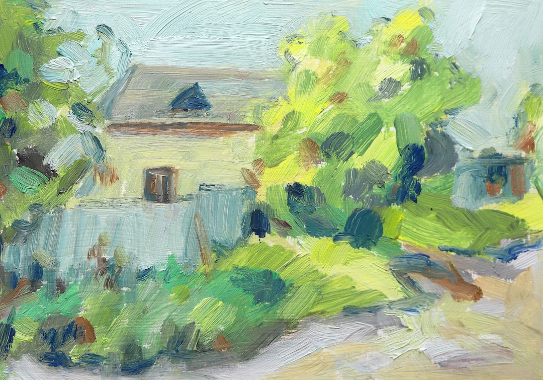 Old House Among Trees Landscape Original Art Impressionism Summer ...