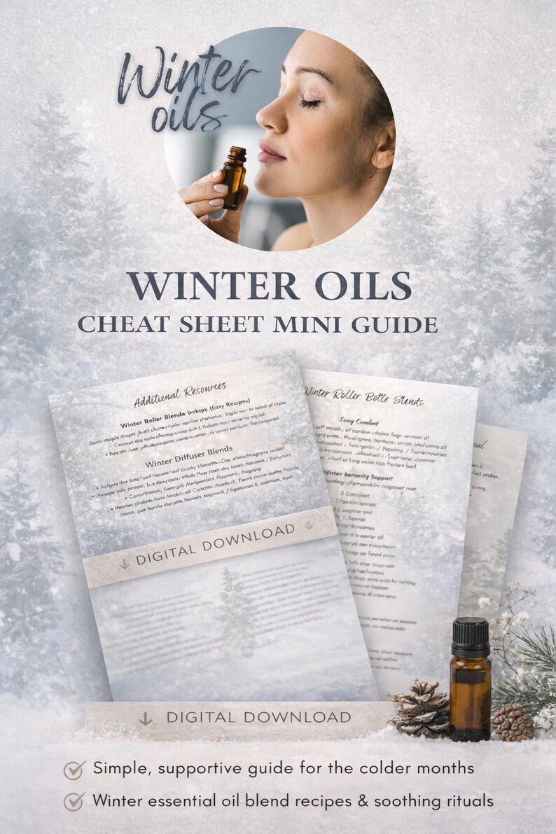 Winter Essential Oils Cheat Sheet - Mini Guide - Etsy