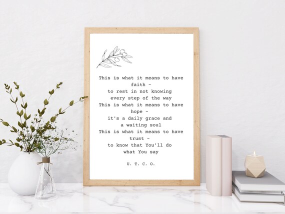 Faith Hope and Trust Poem Digital Art Print Poems for Your - Etsy