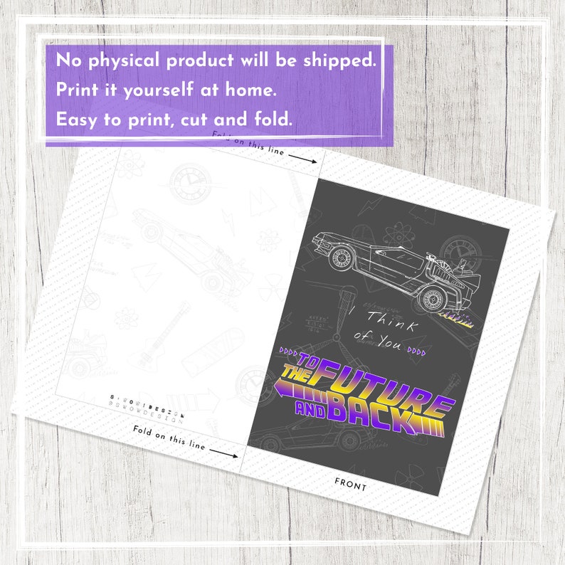 Back to the Future Inspired Printable Greeting Card - Etsy