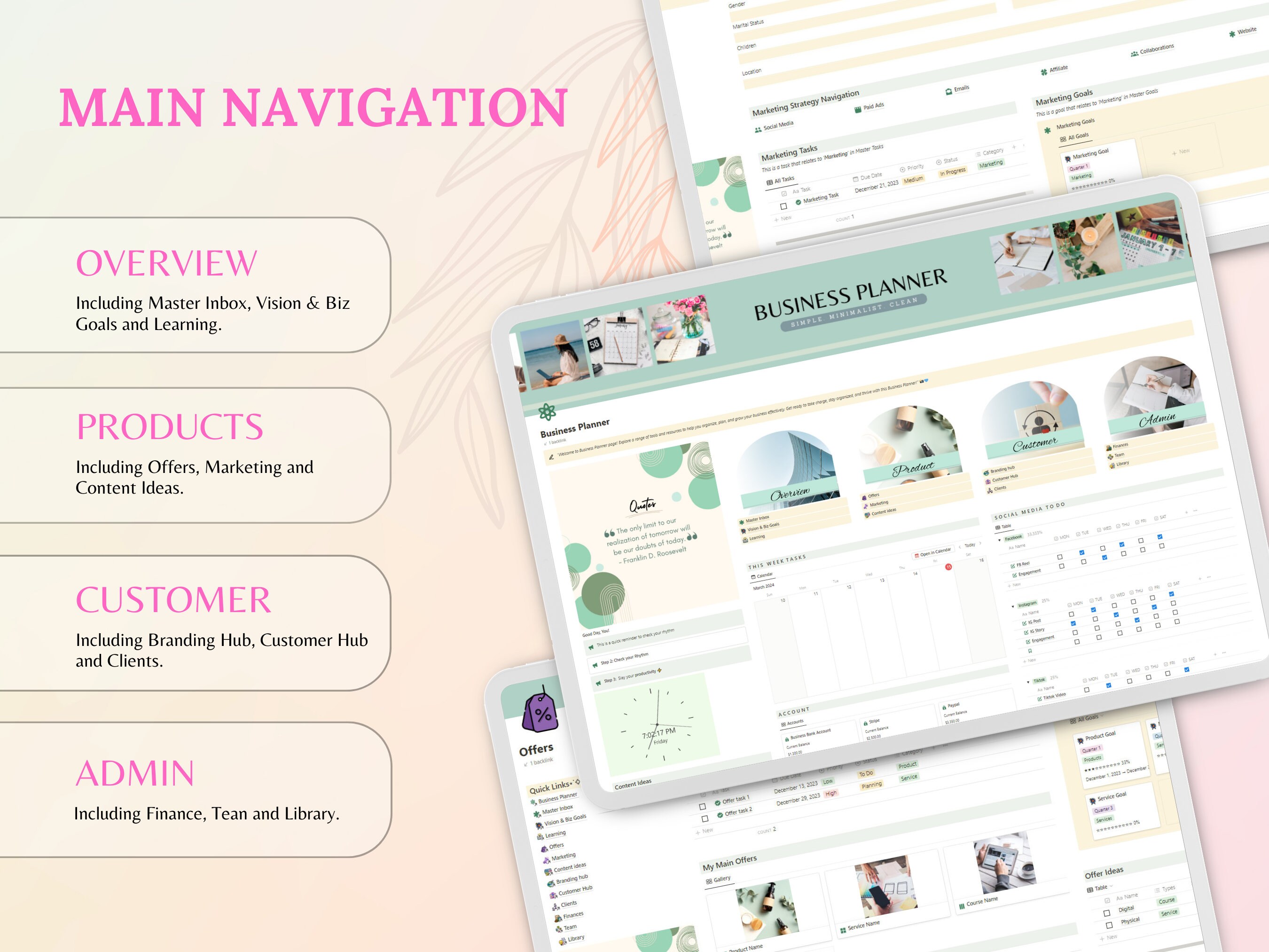 Notion Business Planner for Success Notion Template for Business Notion Mastermind Planner ...