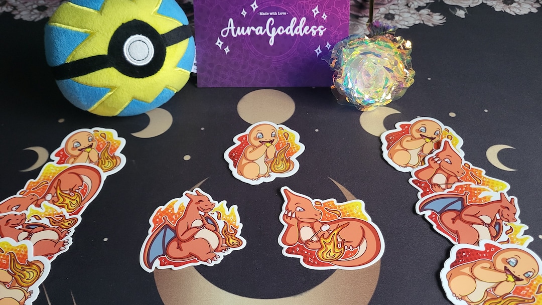 Cute Chibi Charmander Family // Pokemon Matte Vinyl Stickers! - Etsy