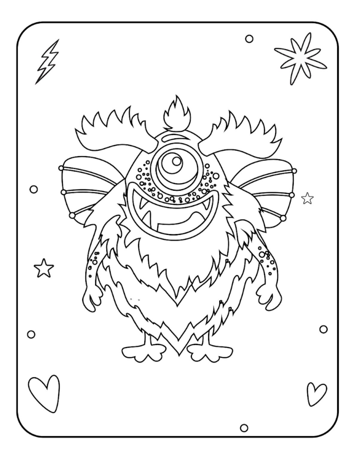 100 Monster Coloring Pages - Etsy