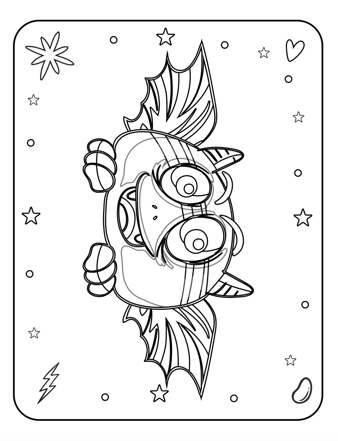 100 Monster Coloring Pages - Etsy