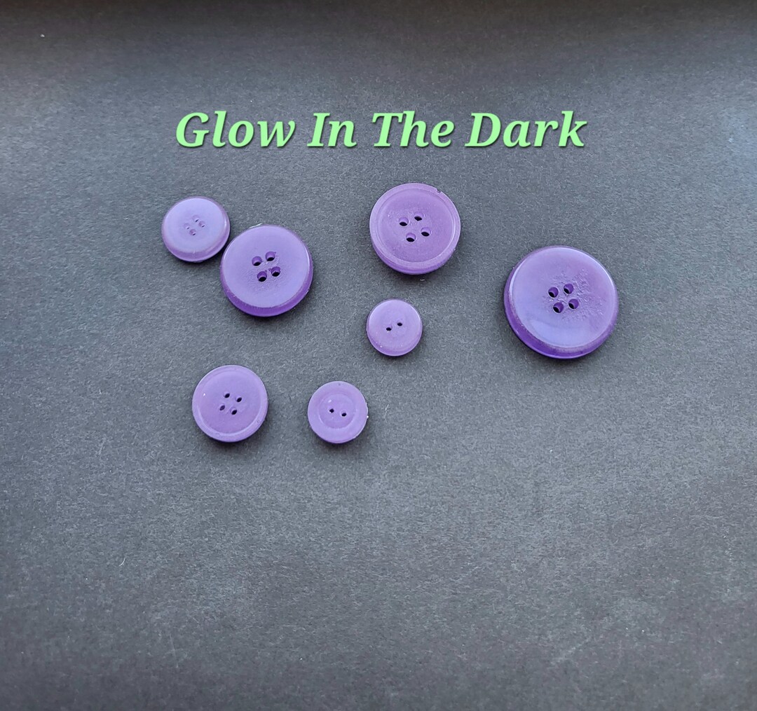 15x Purple Glow in the Dark Buttons Makes Great Amigurumi Eyes, Add to ...