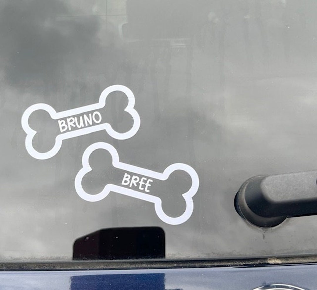 Personalized Dog Bone Car Decals/ Stickers - Etsy