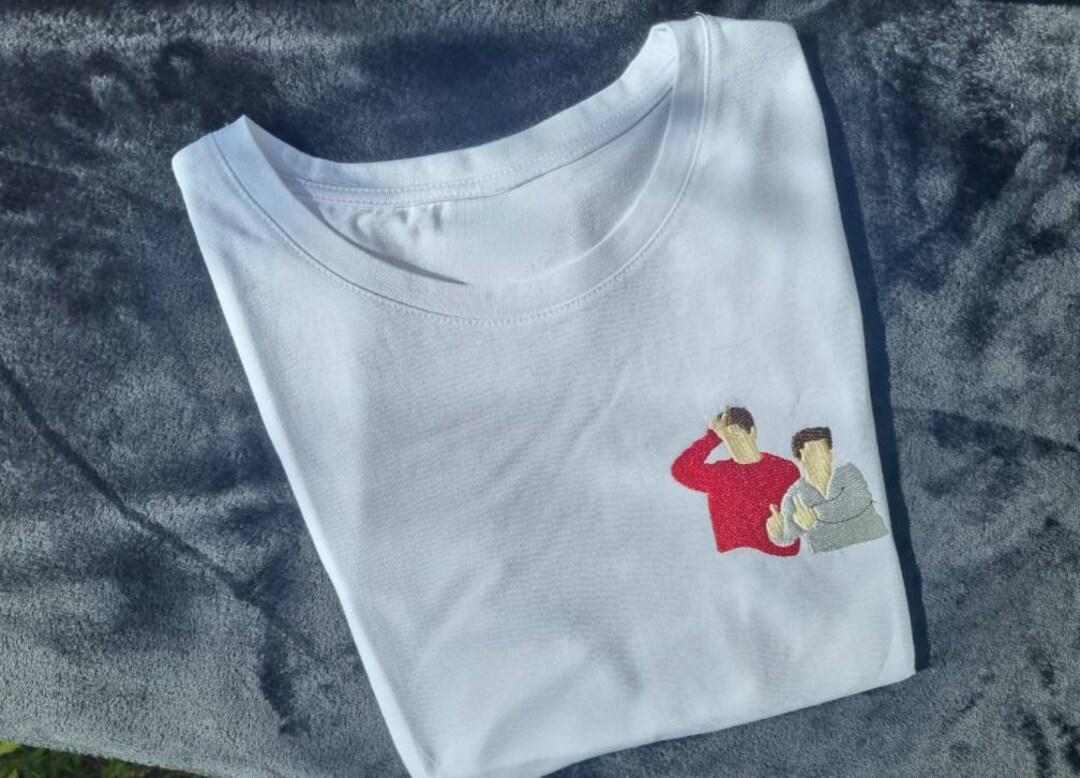 Chandler & Joey Friends T-shirt Embroidered - Etsy