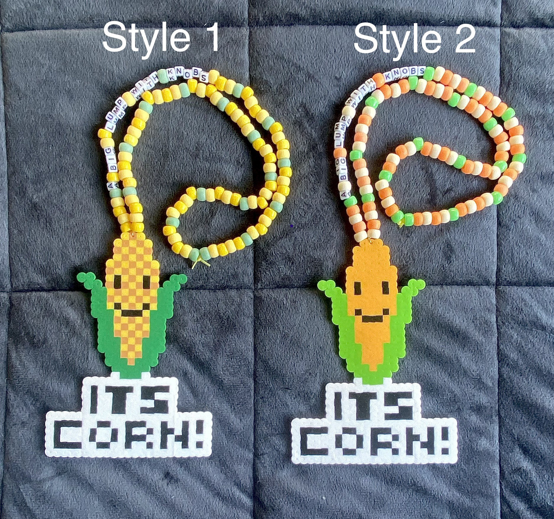 Its Corn Perler Necklace, Its Corn Necklace, Rave Perler Necklace, Rave ...