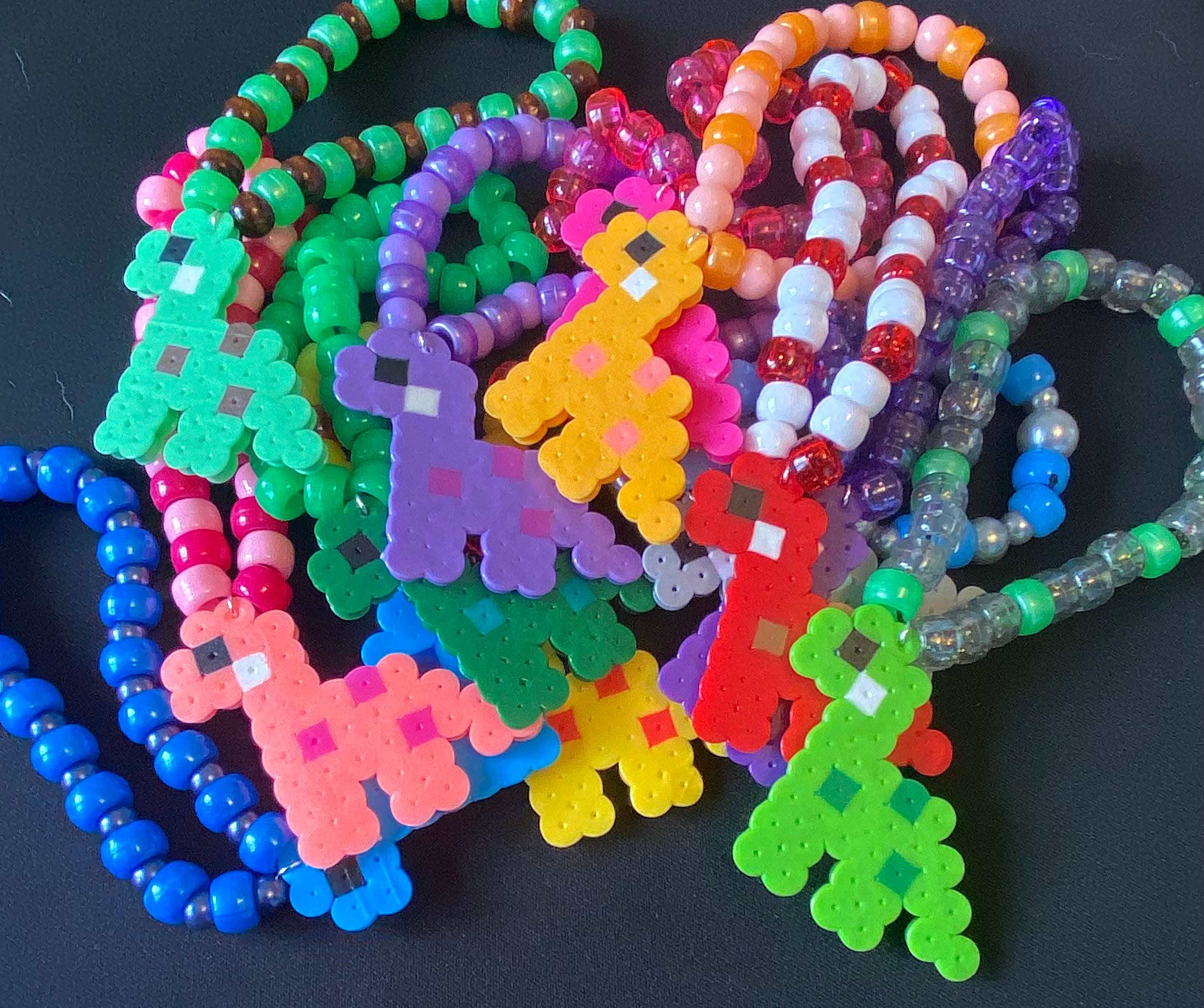 Dinosaur Perler Kandi Dinosaur Perler Bracelet Perler Kandi - Etsy Canada
