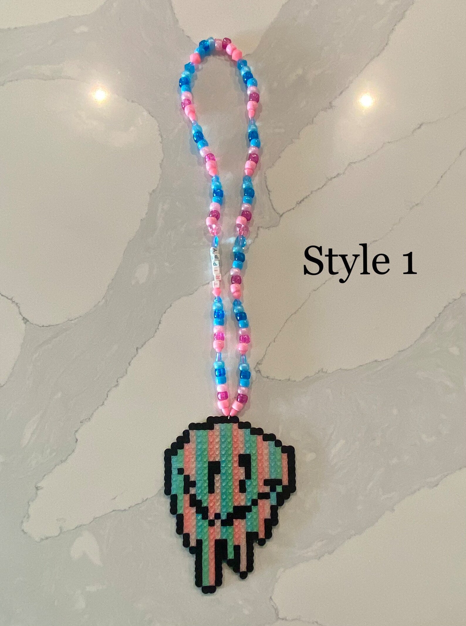 Trippy Smile Perler Trippy Perler Necklace Trippy Perler - Etsy