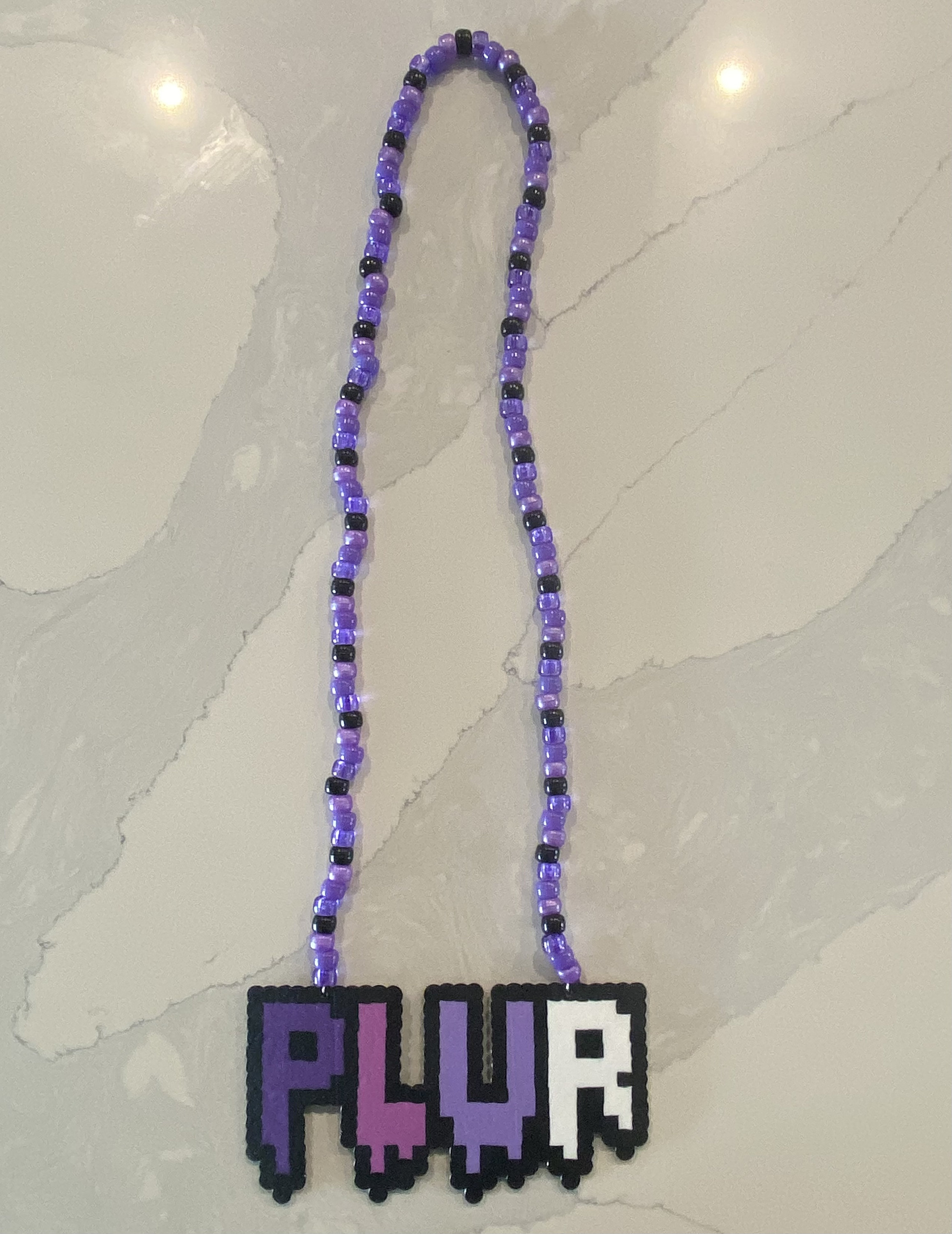 Plur Perler Necklace Perler Bead Necklace Perler Beads - Etsy