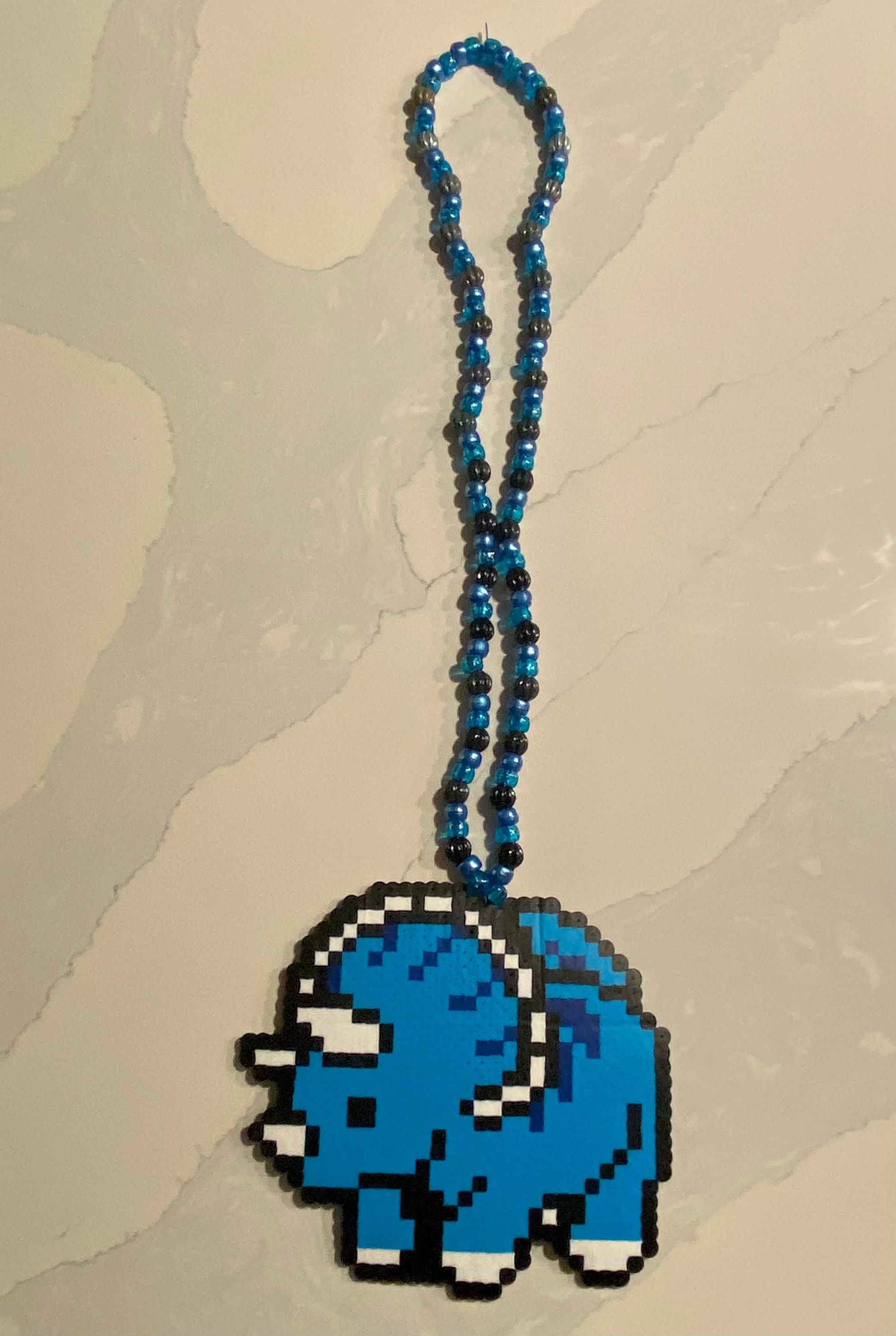 Dinosaur Perler Necklace, Rave Perler Necklace, Triceratops Perler ...